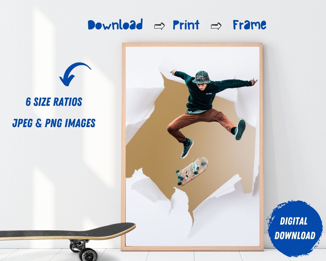 Skateboarding Poster Skater Wall Decor Skateboarder Wall Art - Etsy