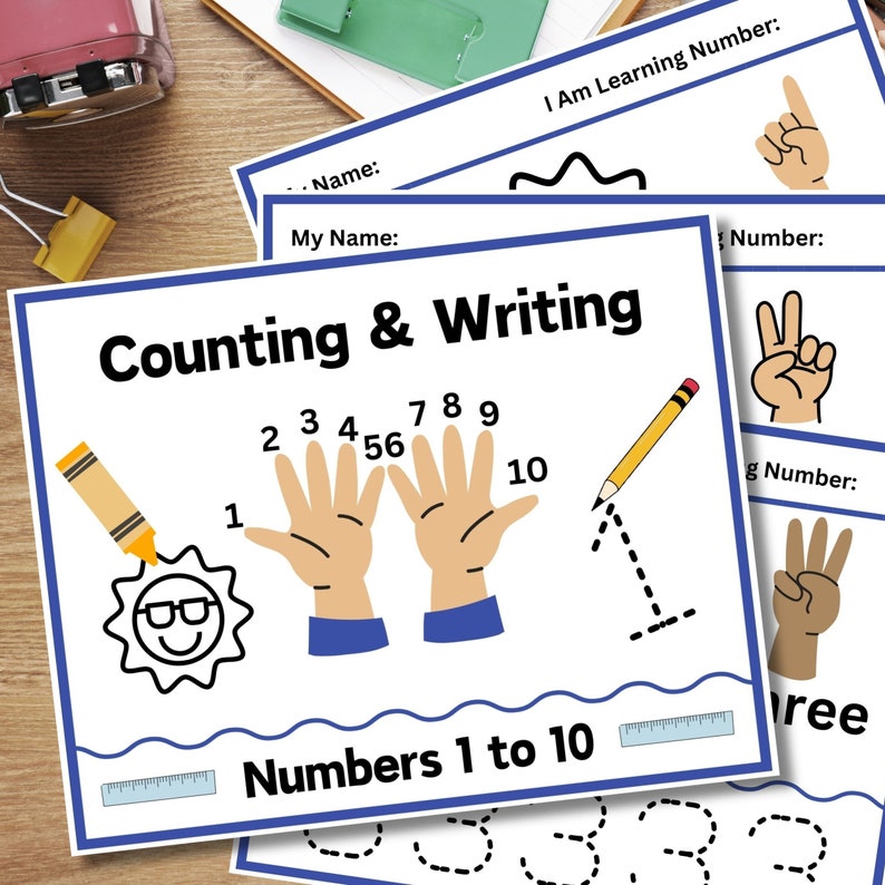 Learning Numbers 1 to 10 | Counting and Writing Practice Numbers ...