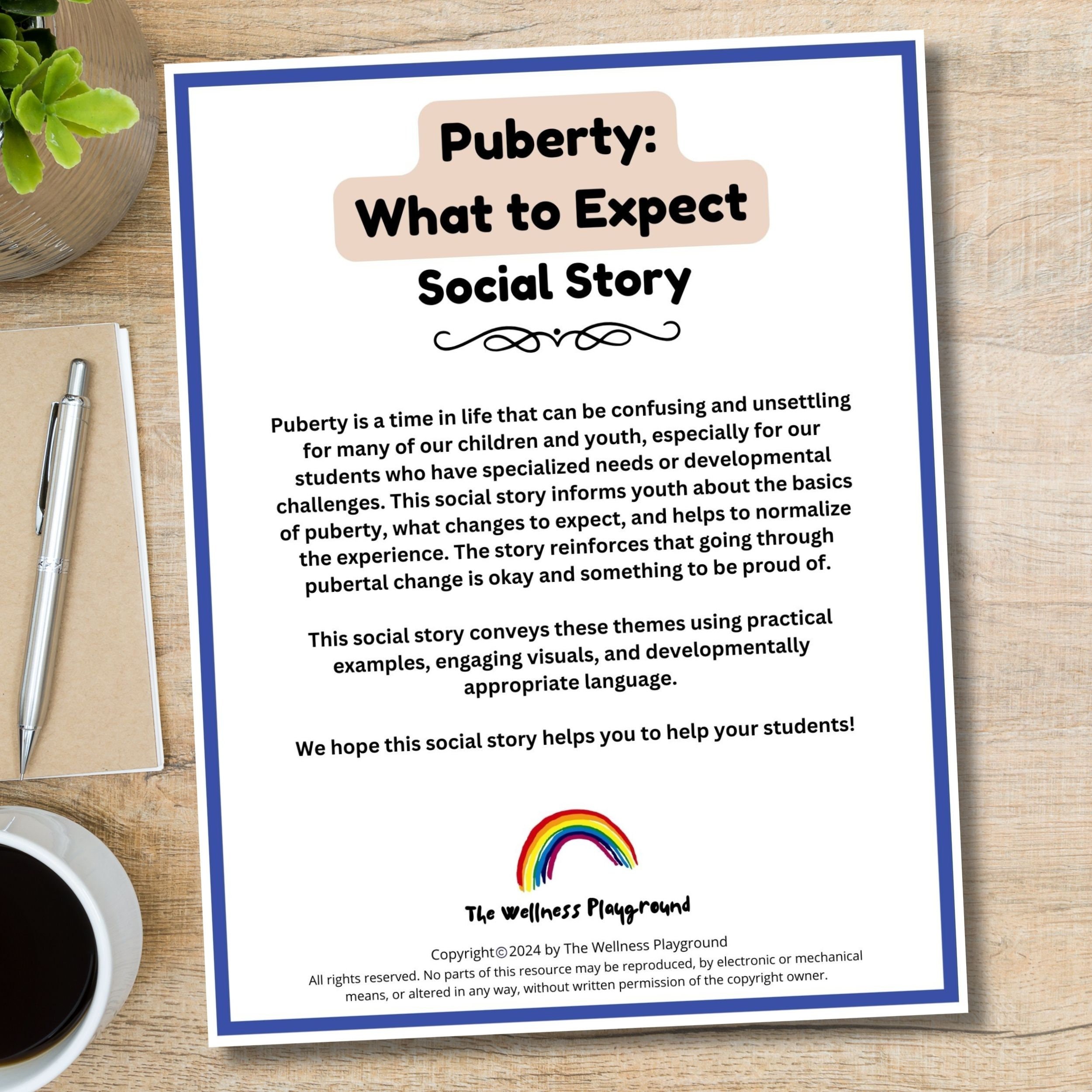 Social Story About Puberty What to Expect Lesson for Kids on Growing up ...