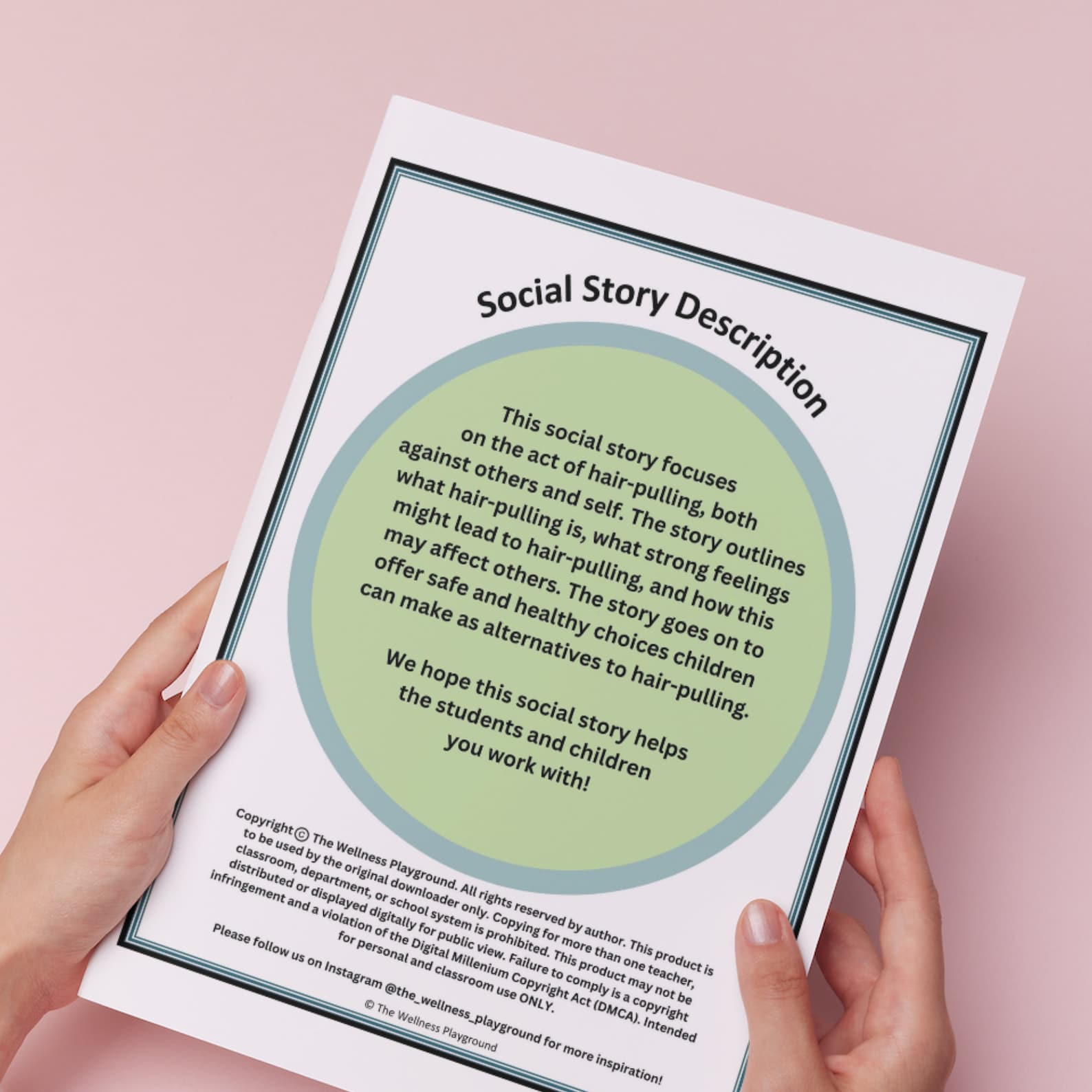 Hair-pulling Social Story: Social Skills Lesson (digital Download) - Etsy