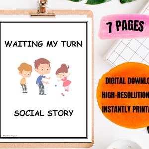 Printable Social Story: Taking Turns - Social Skills (PDF) - Etsy