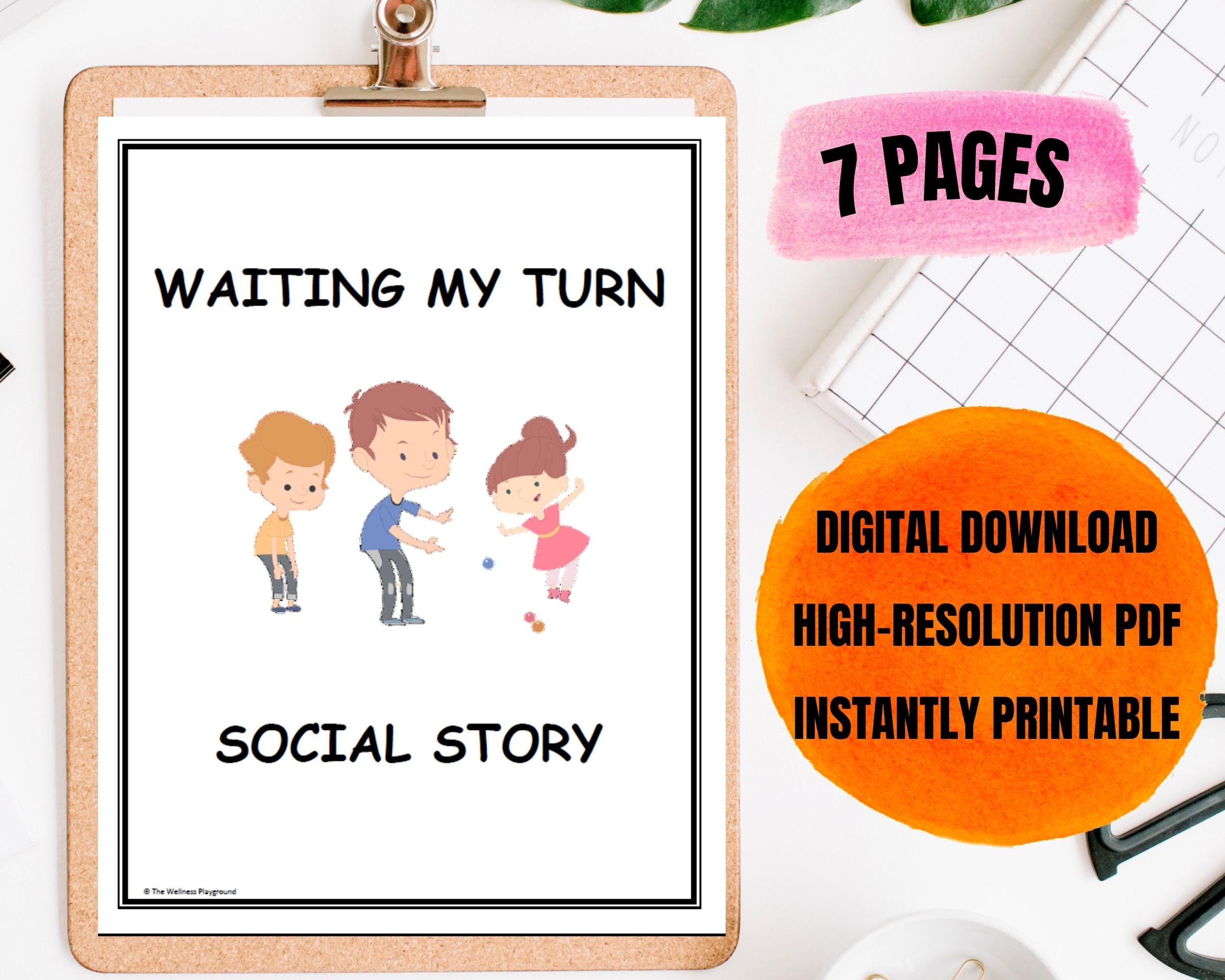 Printable Social Story: Taking Turns - Social Skills (PDF) - Etsy