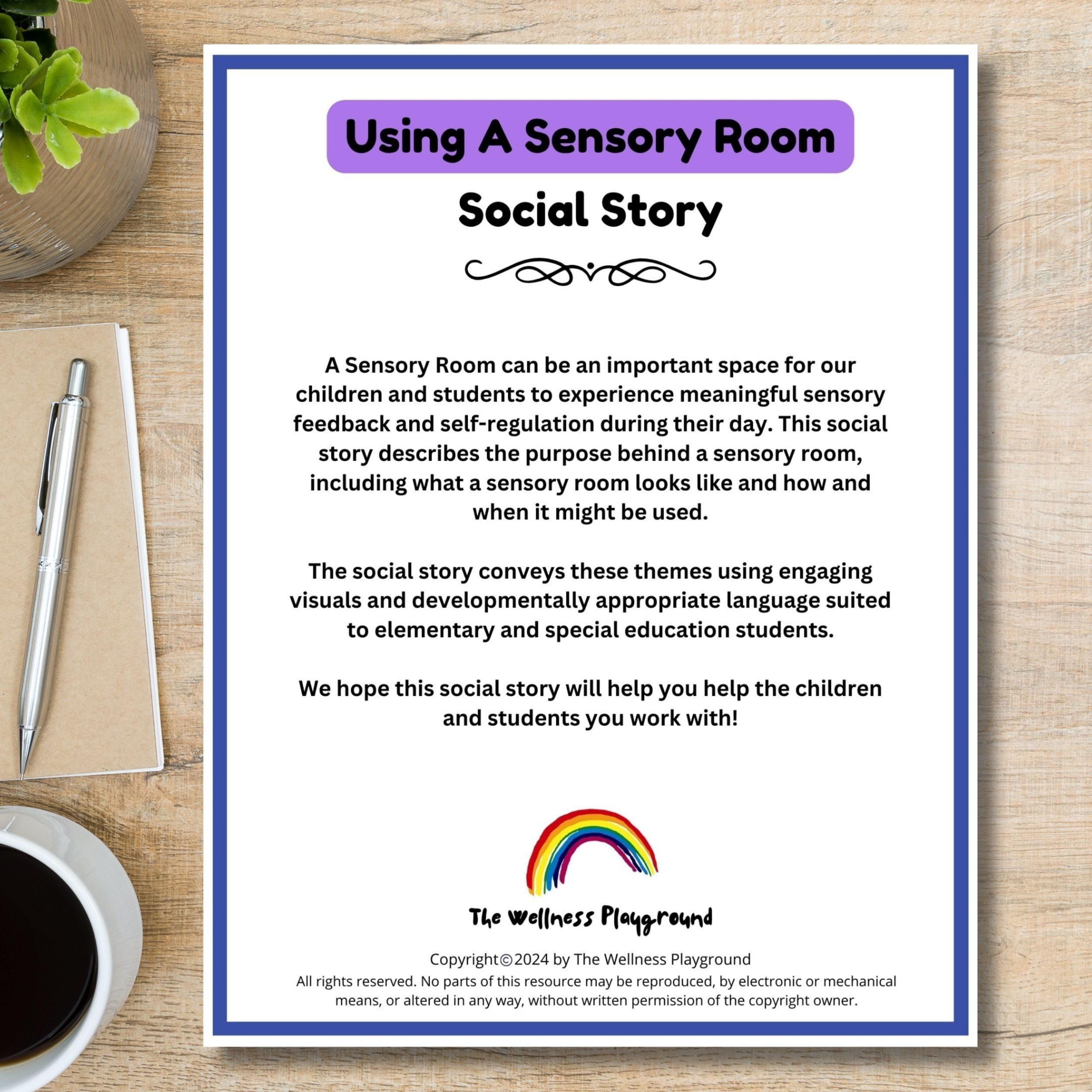 Sensory Room Social Story: Autism, Occupational Therapy (PDF) - Etsy