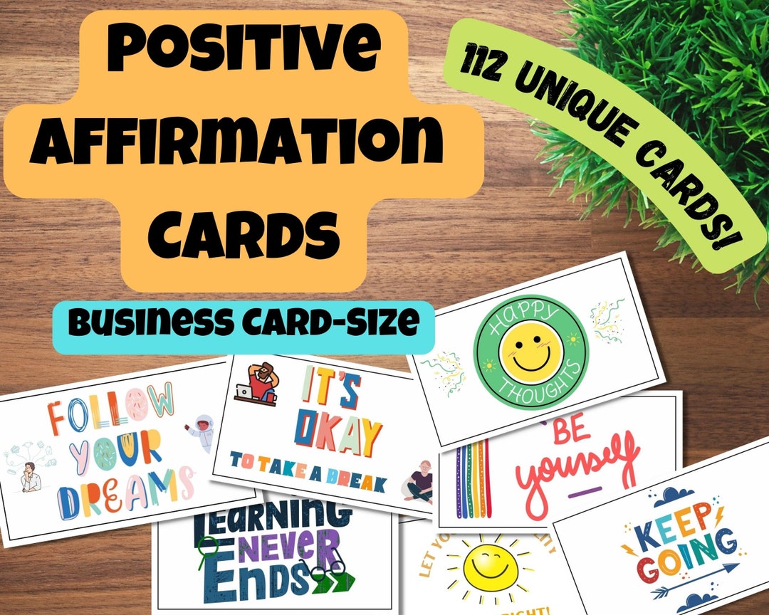 Positive Self-talk Cards | Positive Psychology Statements | Mindfulness ...