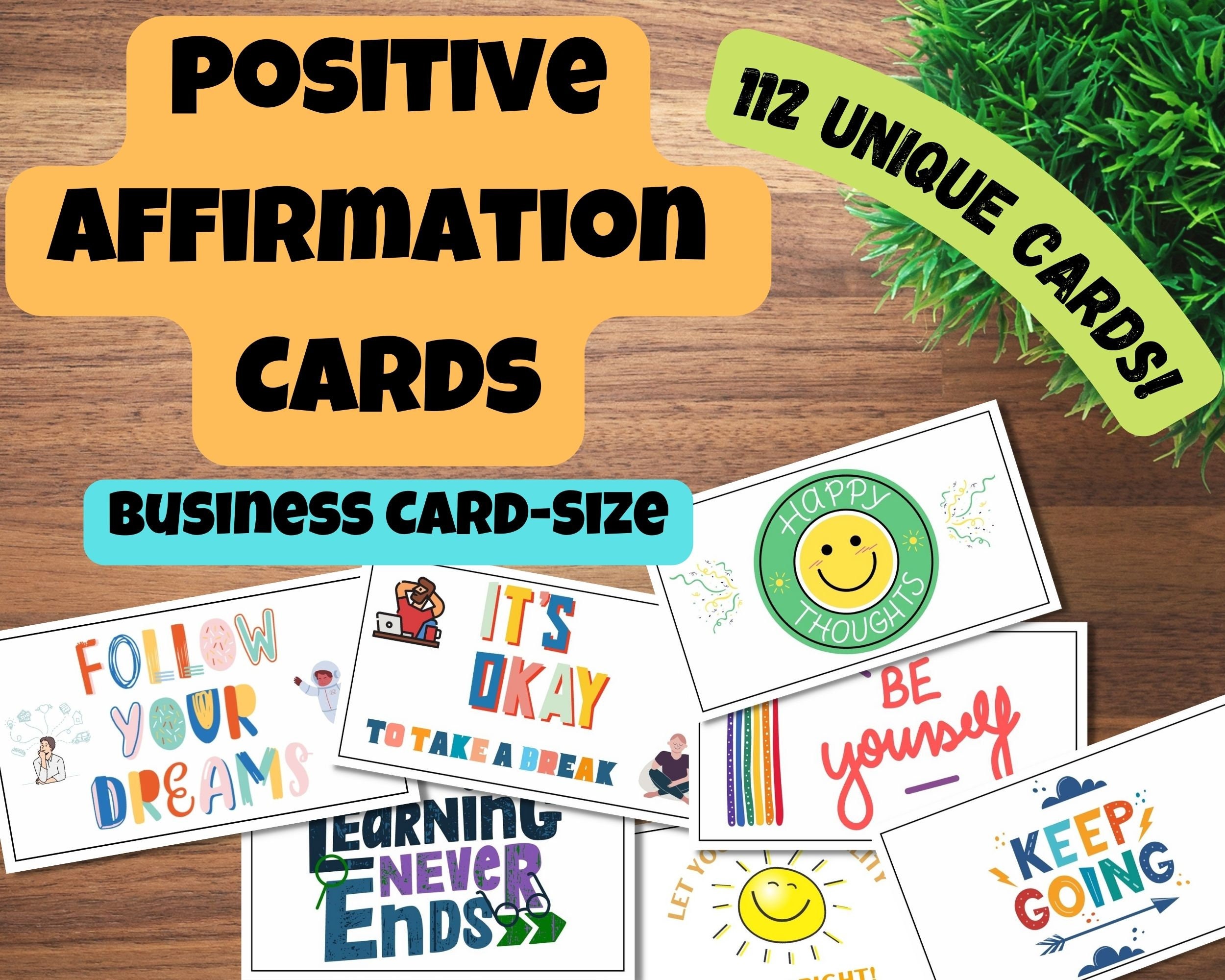 Positive Self-talk Cards | Positive Psychology Statements | Mindfulness ...
