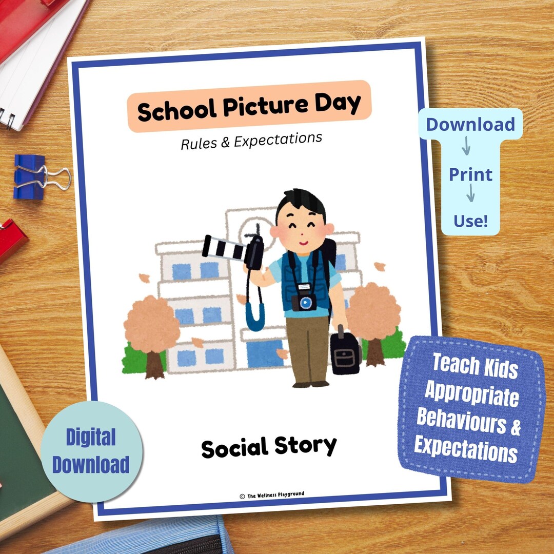 School Picture Day Social Story | Visual Supports for Routines and ...
