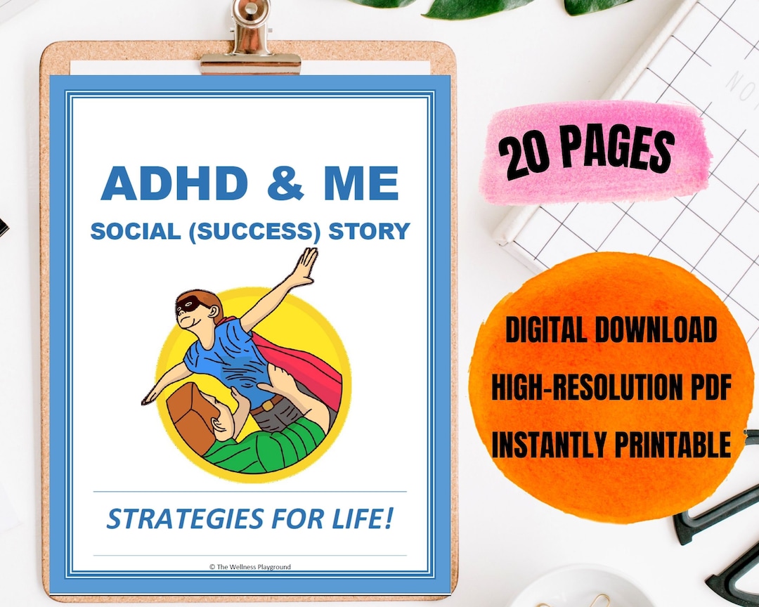 Social Story ADHD Workbook, ADHD Resource, Lesson for ADHD Students ...