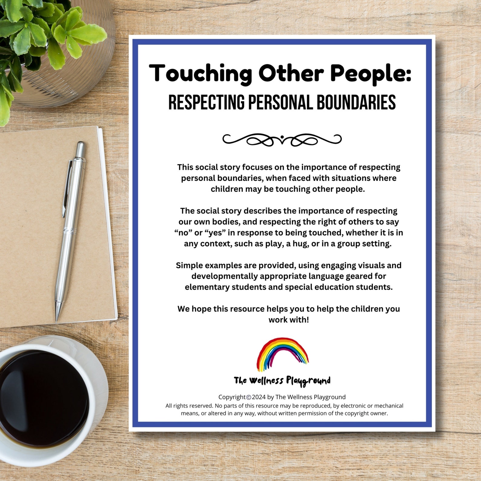 Personal Space Social Story: Respecting Boundaries (PDF) - Etsy