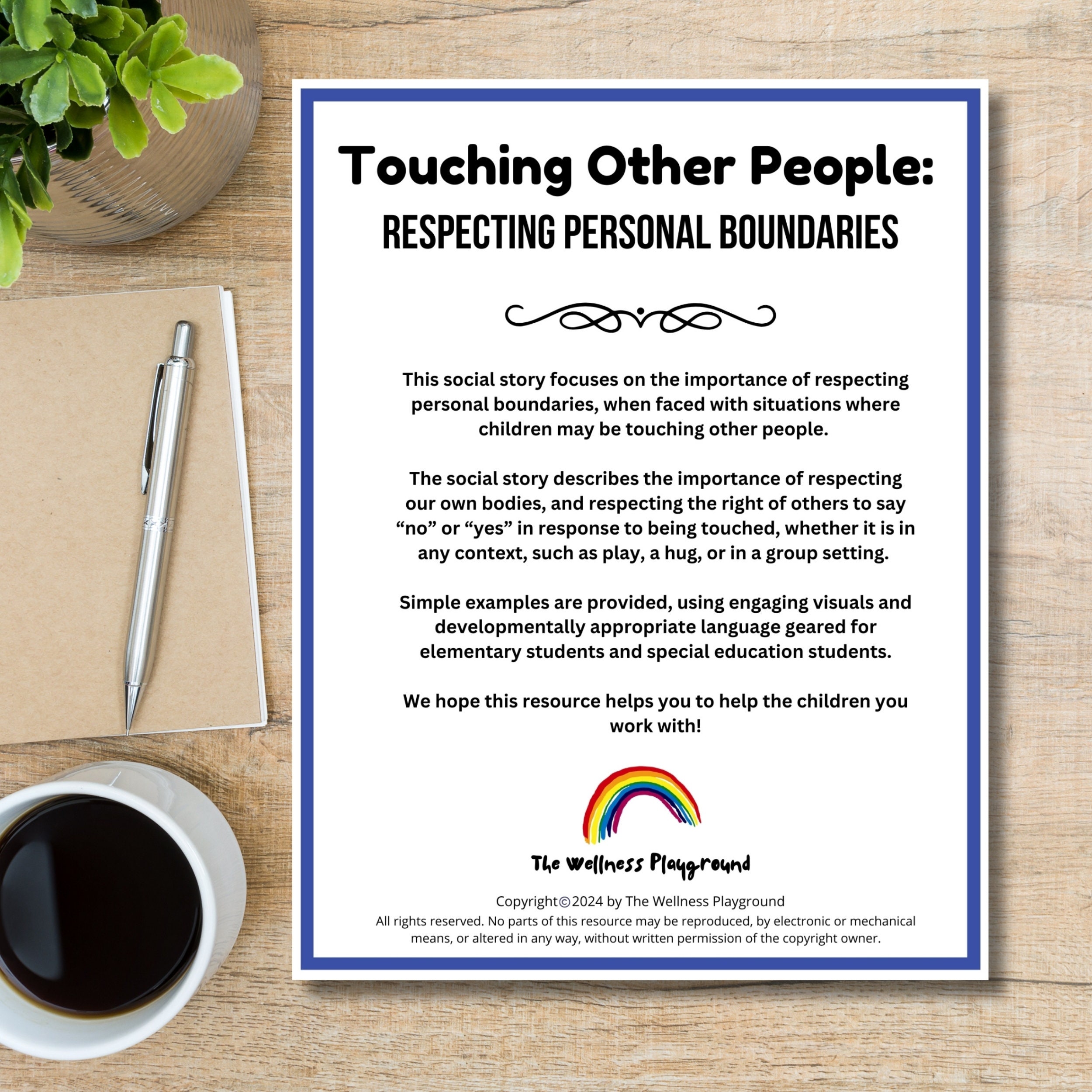 Personal Space Social Story: Respecting Boundaries (PDF) - Etsy