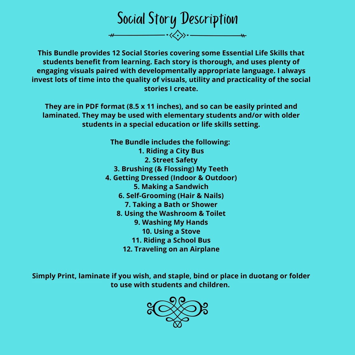 Life Skills Social Story Bundle | 12 Social Stories | Life Skills ...