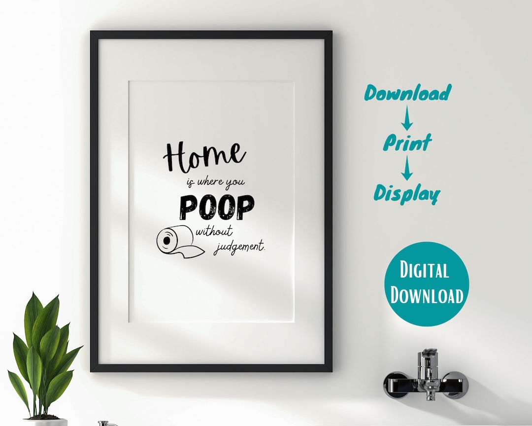 Funny Bathroom Wall Decor, Wall Art for Washroom, Restroom Poster - Etsy