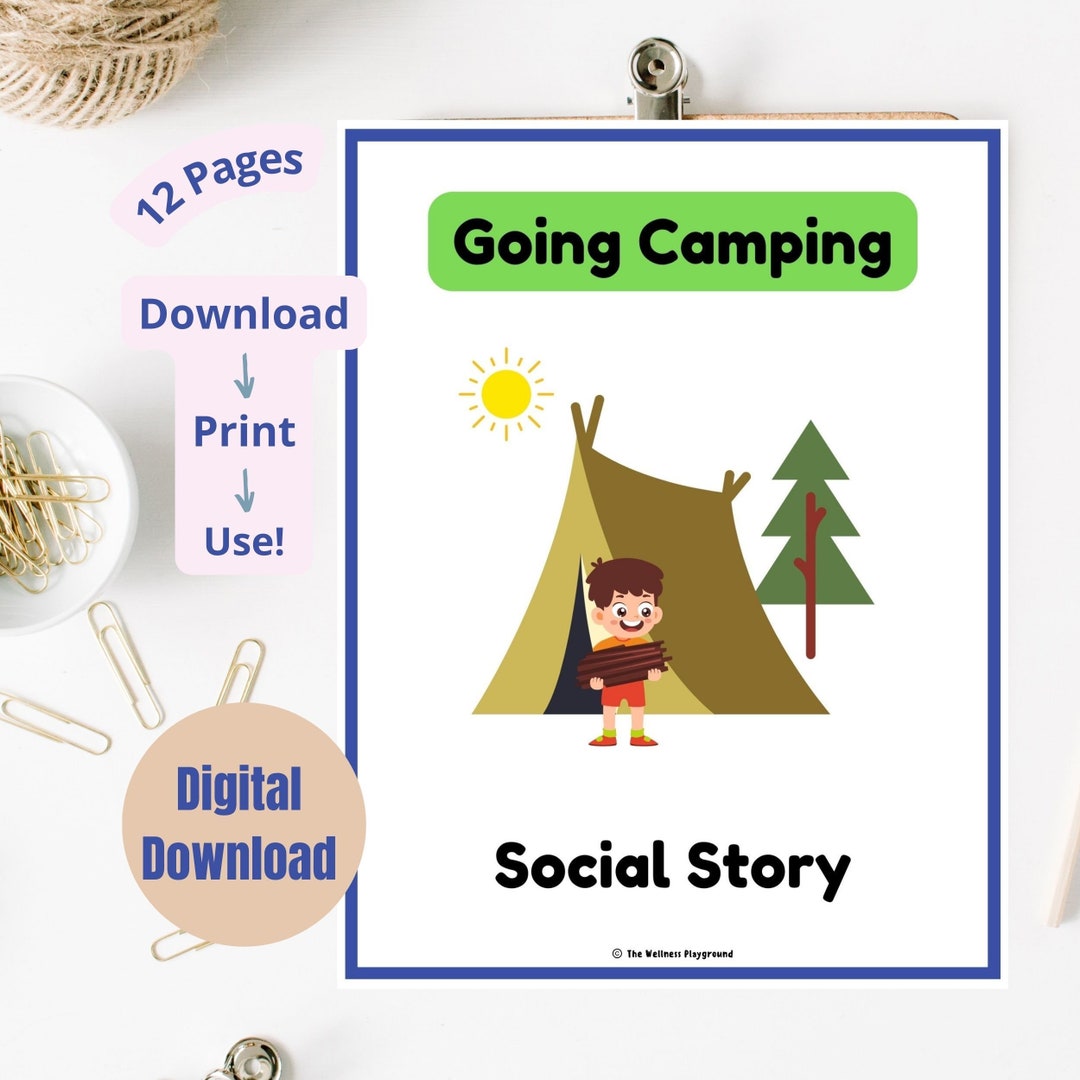 Camping Social Story: Life Skills Lesson (PDF Download) - Etsy