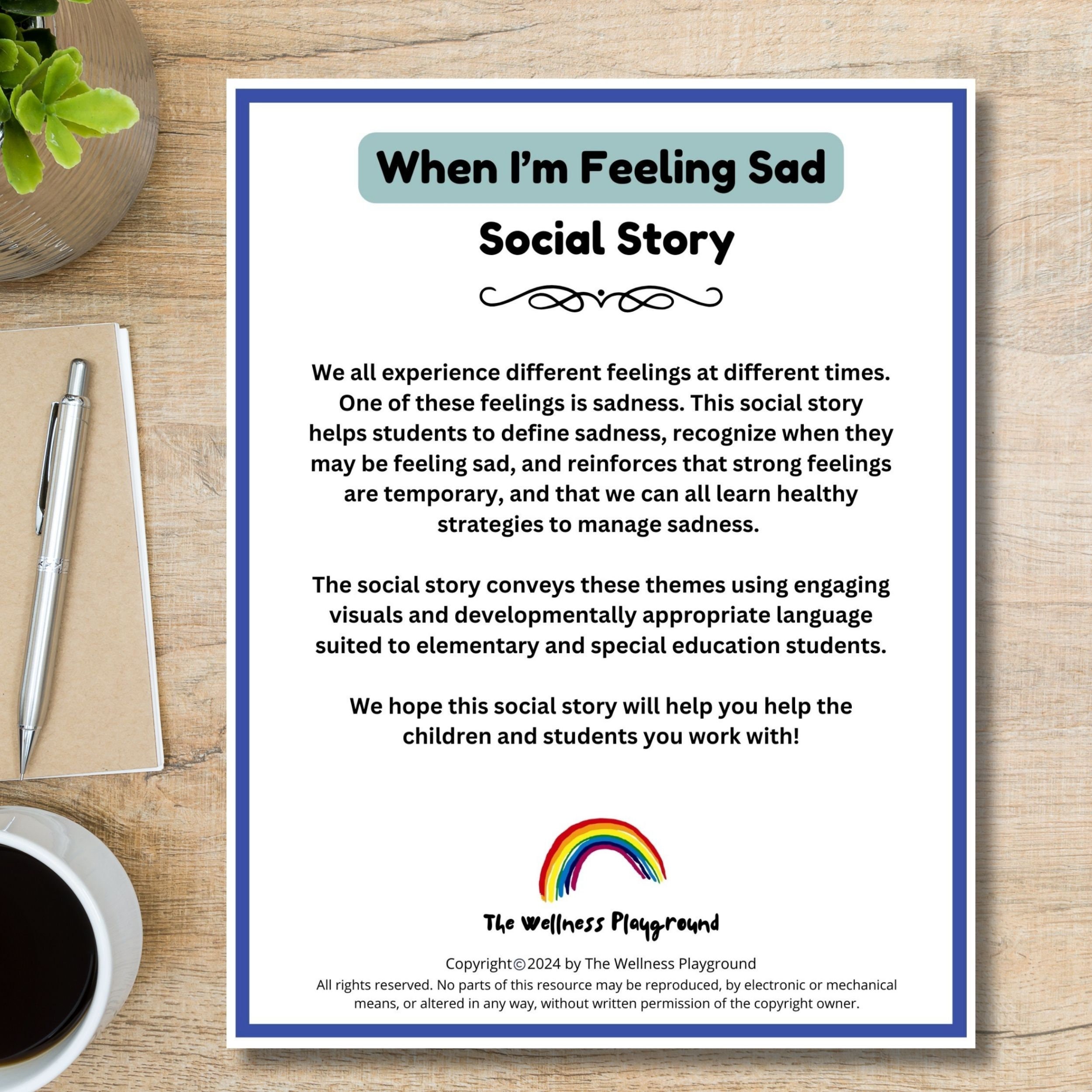 Social Story: When I'm Feeling Sad | Social Story on Feelings and ...