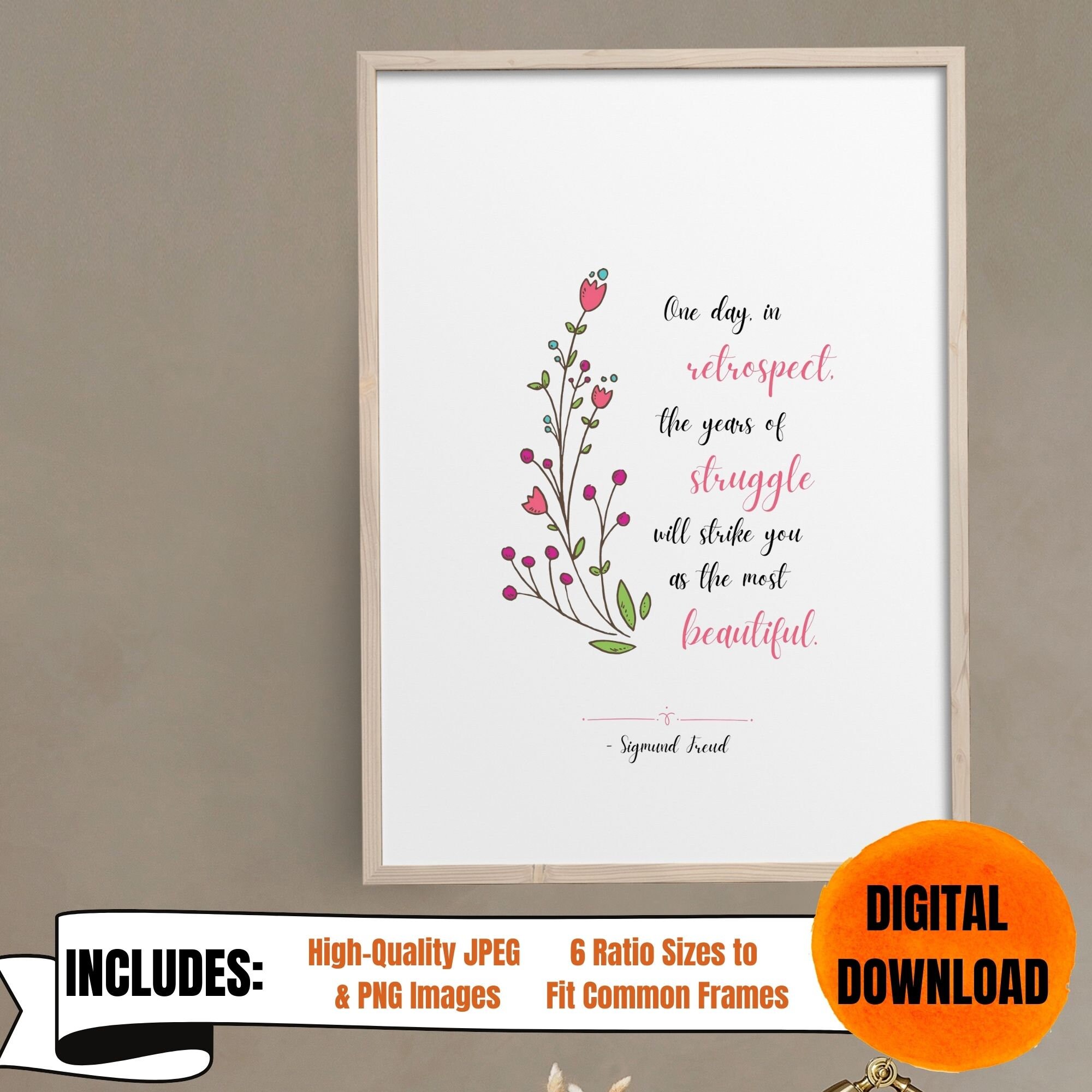 Freud Quote | Inspirational Poster | Printable Wall Decor | Digital ...