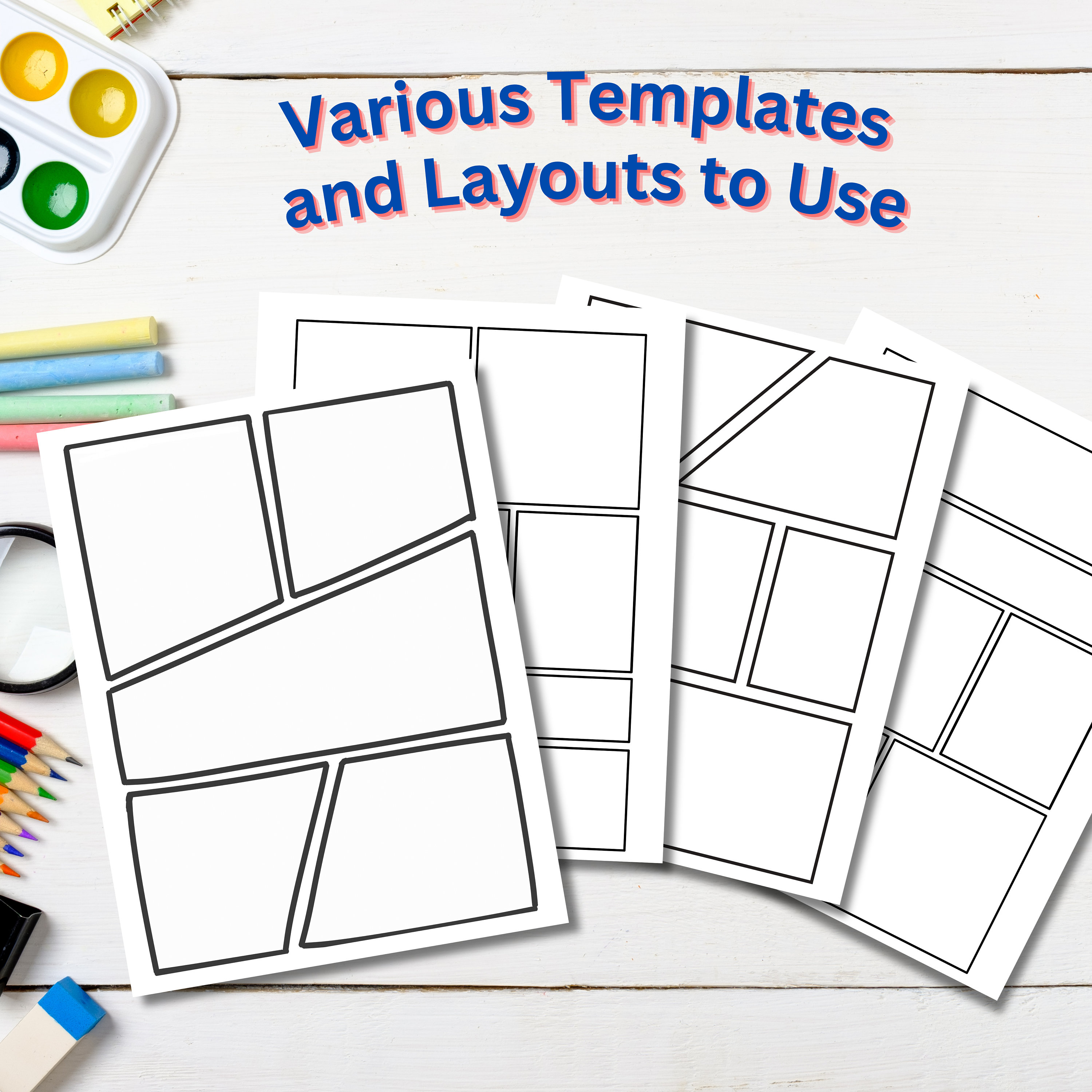 Blank Comic Book | Printable Comic Book Template | Digital Comic Book ...