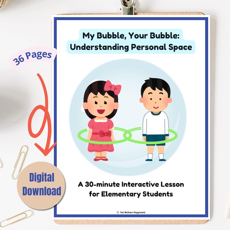 Personal Space Social Story: Elementary Lesson & Hula Hoop Game ...
