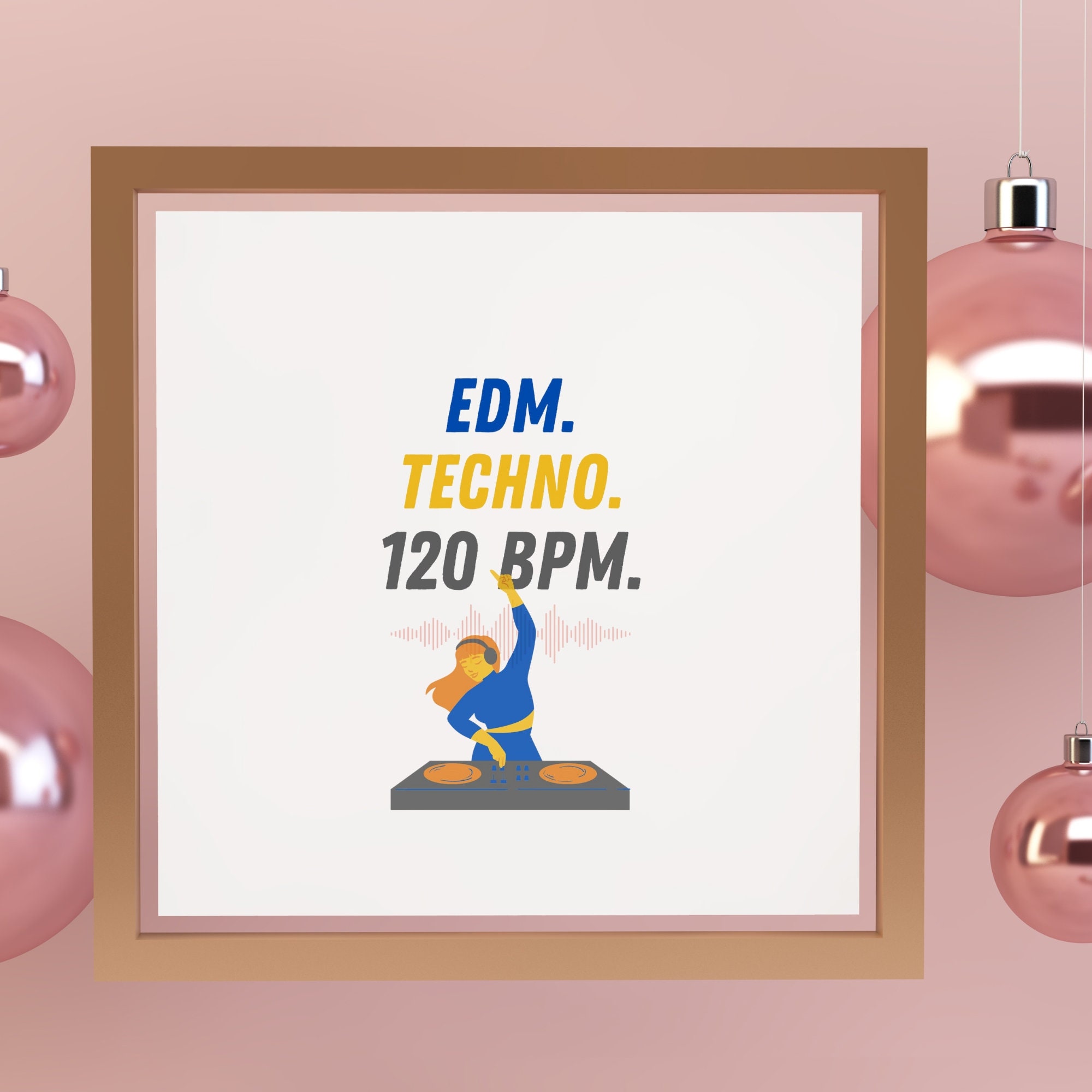 EDM Techno Poster Electronic Dance Music Wall Art House Music Print ...