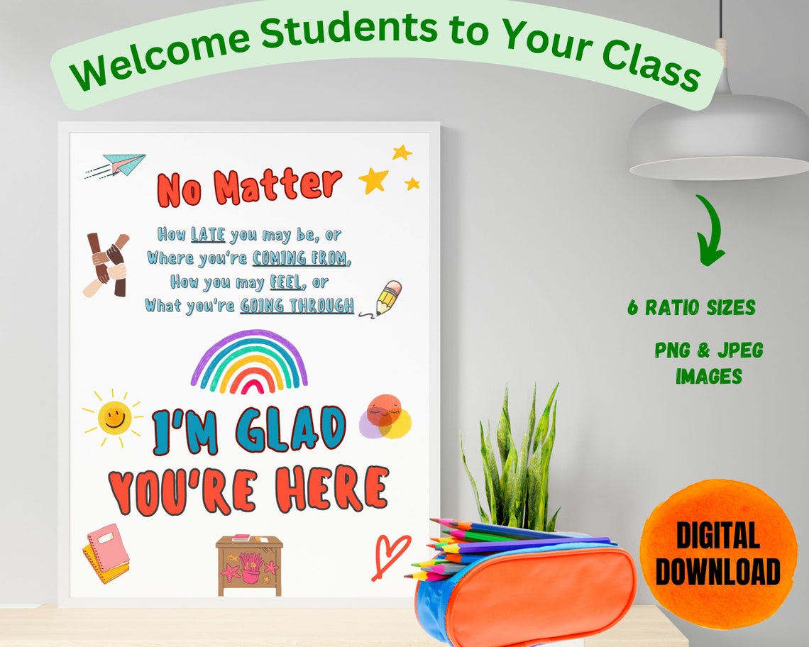 Classroom Door Poster, Classroom Welcome Sign, Printable Classroom ...