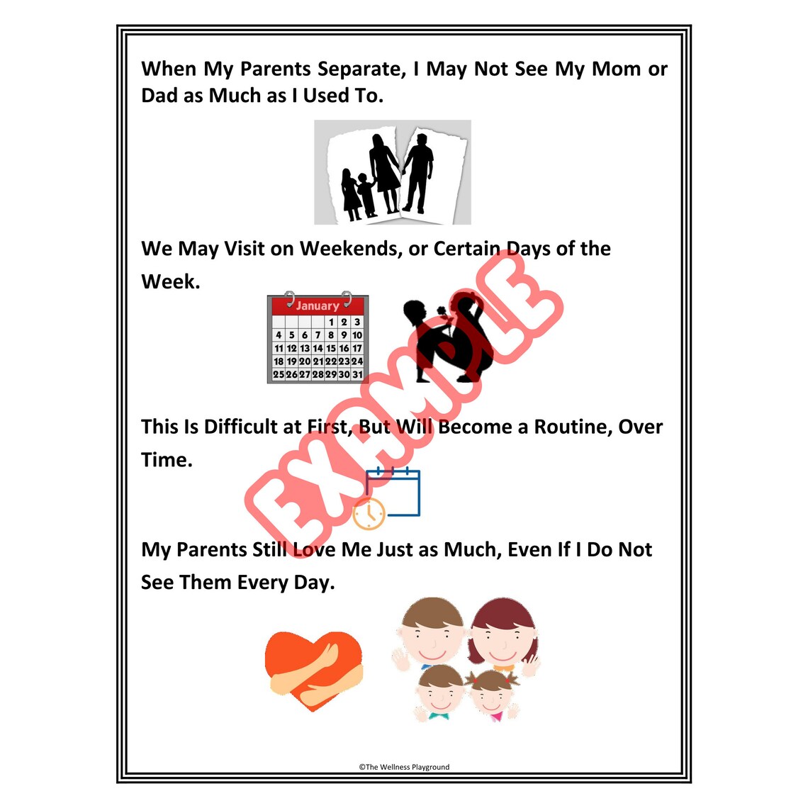 Divorce Social Story for Kids: Family Separation Support (PDF) - Etsy
