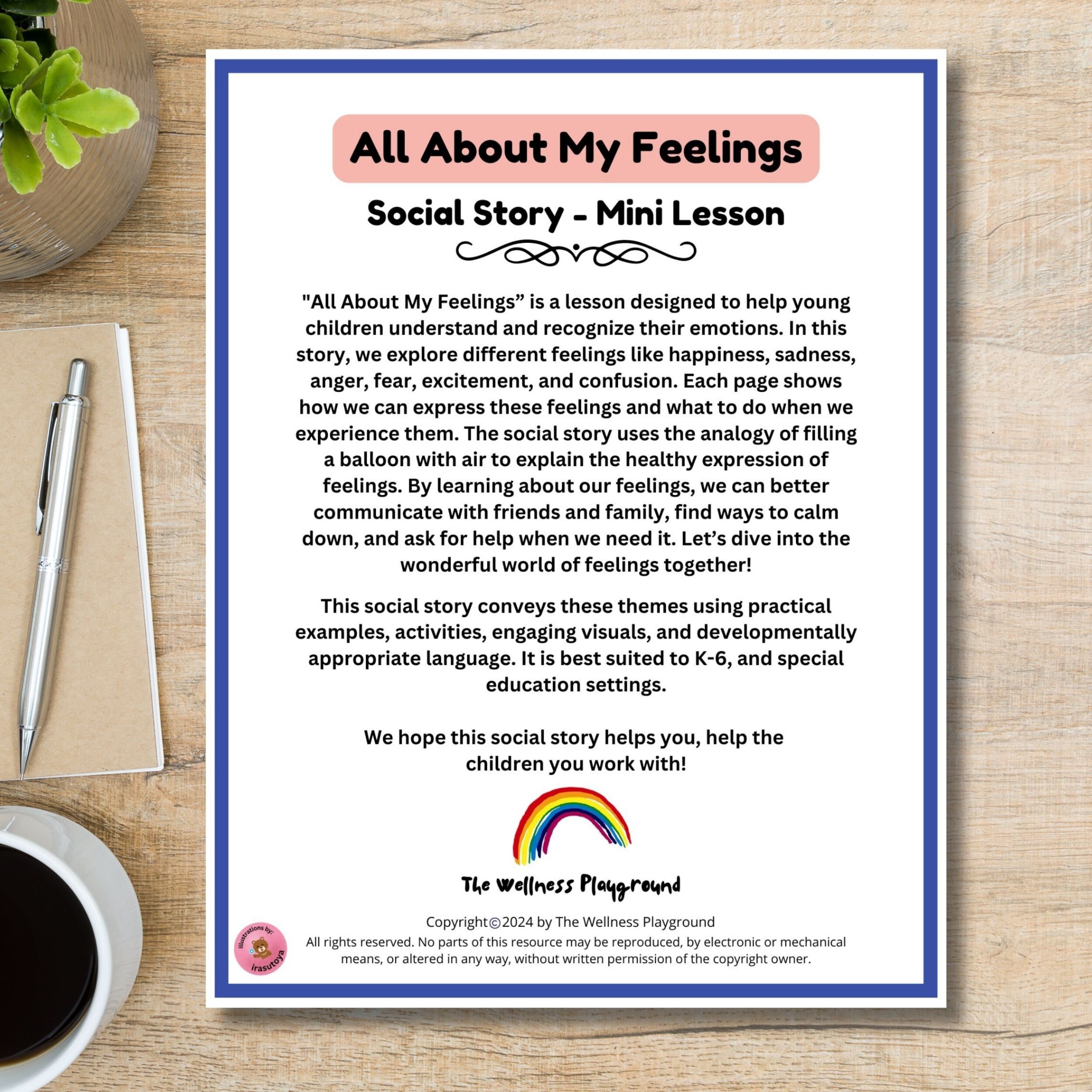Social Story All About Feelings | Social Emotional Learning Lesson for ...