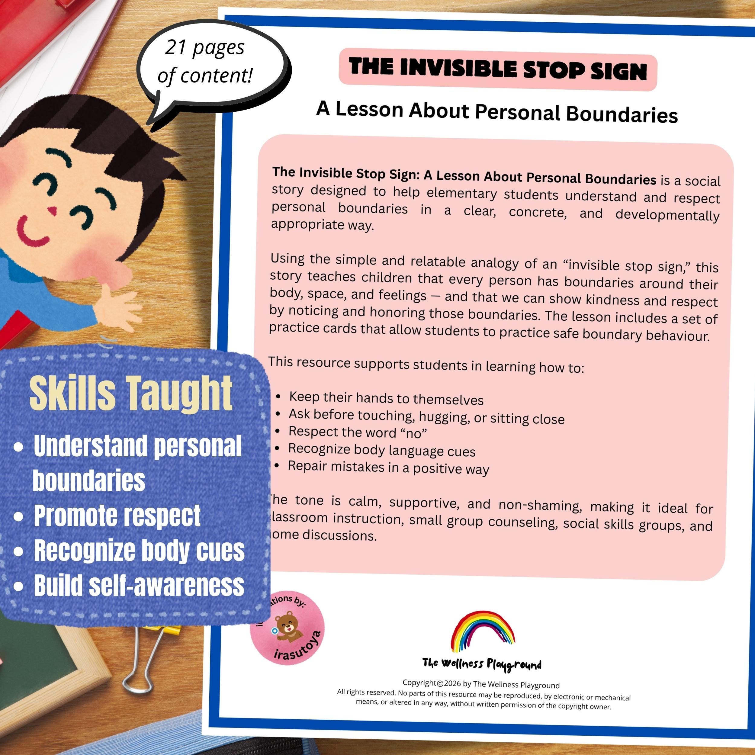 Personal Boundaries Social Story | Personal Space & Consent SEL Lesson ...