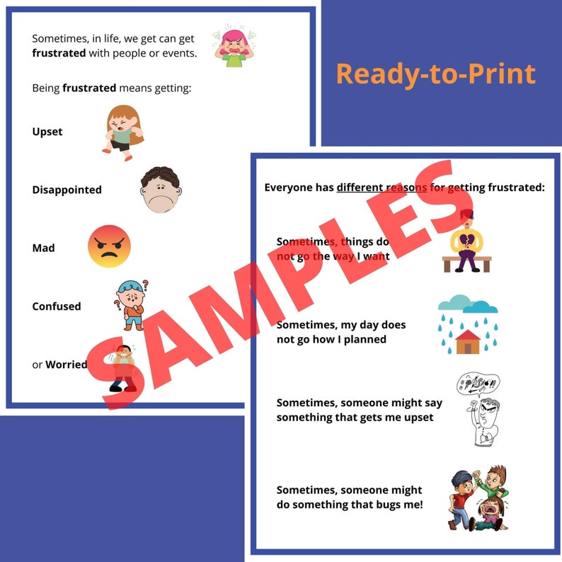 When I Am Frustrated Social Story: Self-regulation Strategies ...