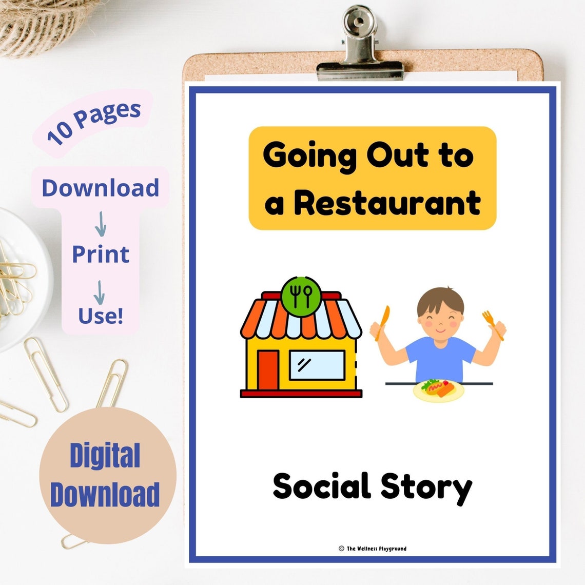 Social Story: Going Out to a Restaurant | Life Skills Lesson | Special ...
