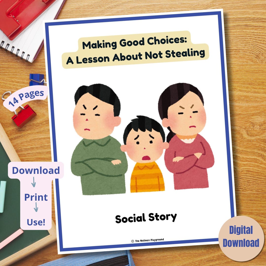Social Story: Understanding Stealing - Elementary & Junior High (PDF ...