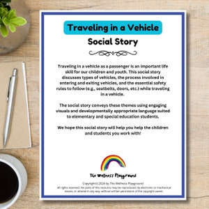 Car Ride Social Story: Autism Travel Safety (PDF Download) - Etsy