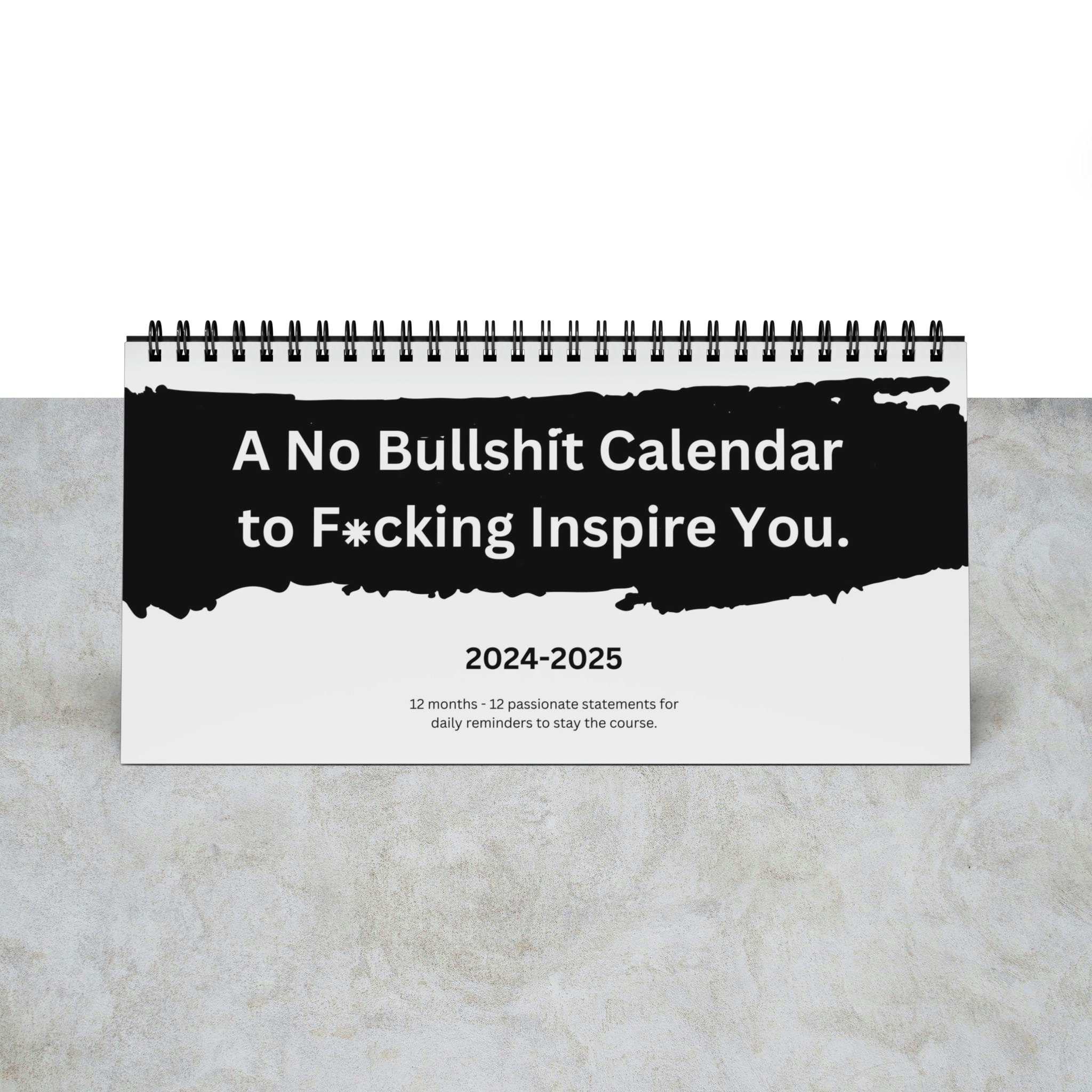 Funny Inspirational Desk Calendar 2024 Grid Funny Explicit - Etsy