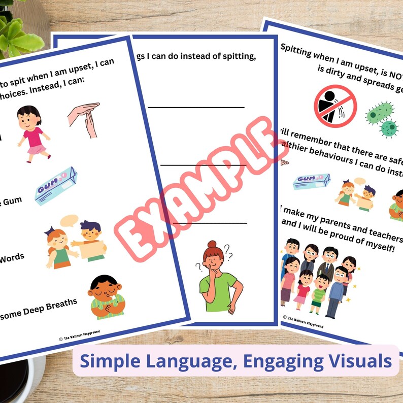 No Spitting Social Story: Autism & ADHD Classroom Behavior (PDF) - Etsy