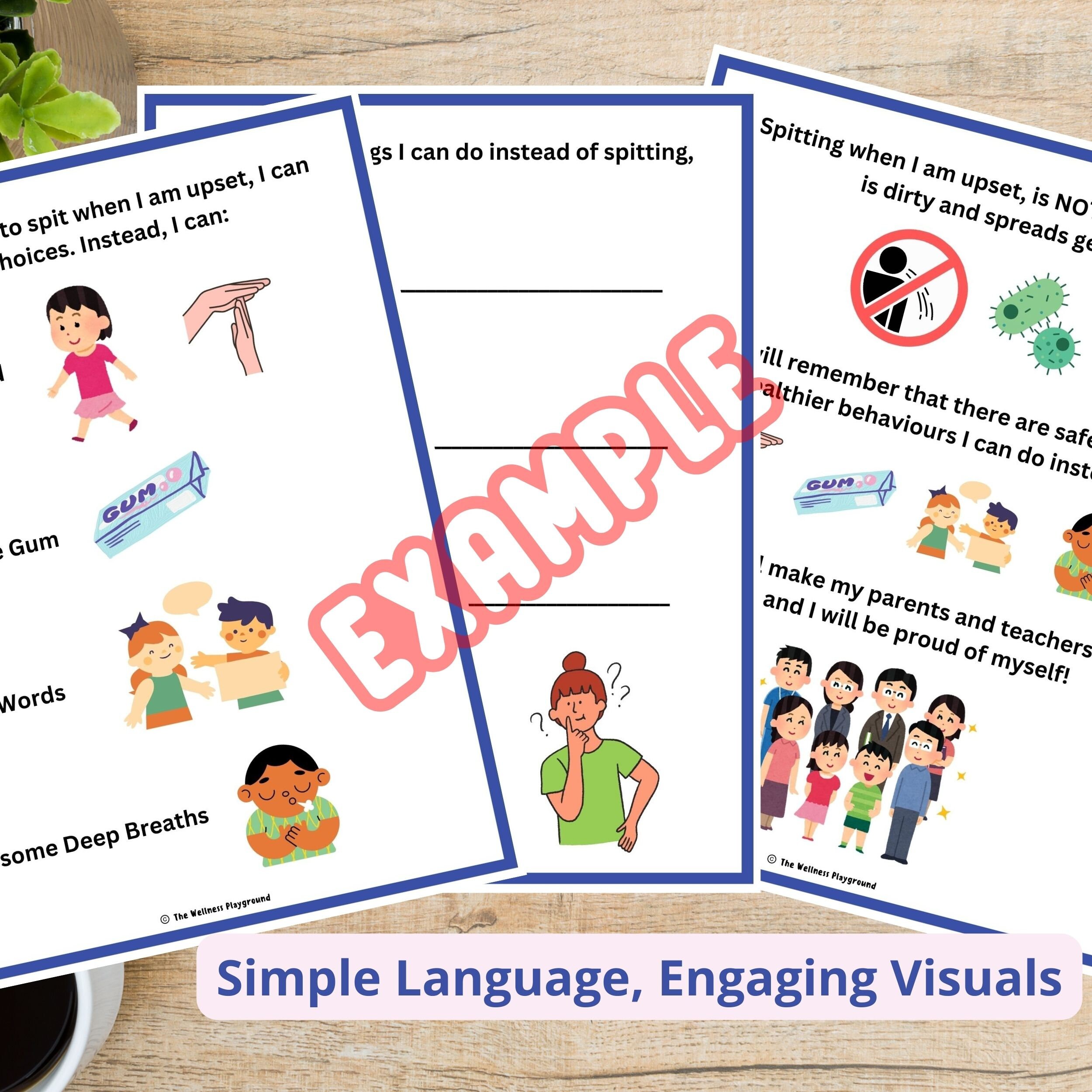 No Spitting Social Story: Autism & ADHD Classroom Behavior (PDF) - Etsy