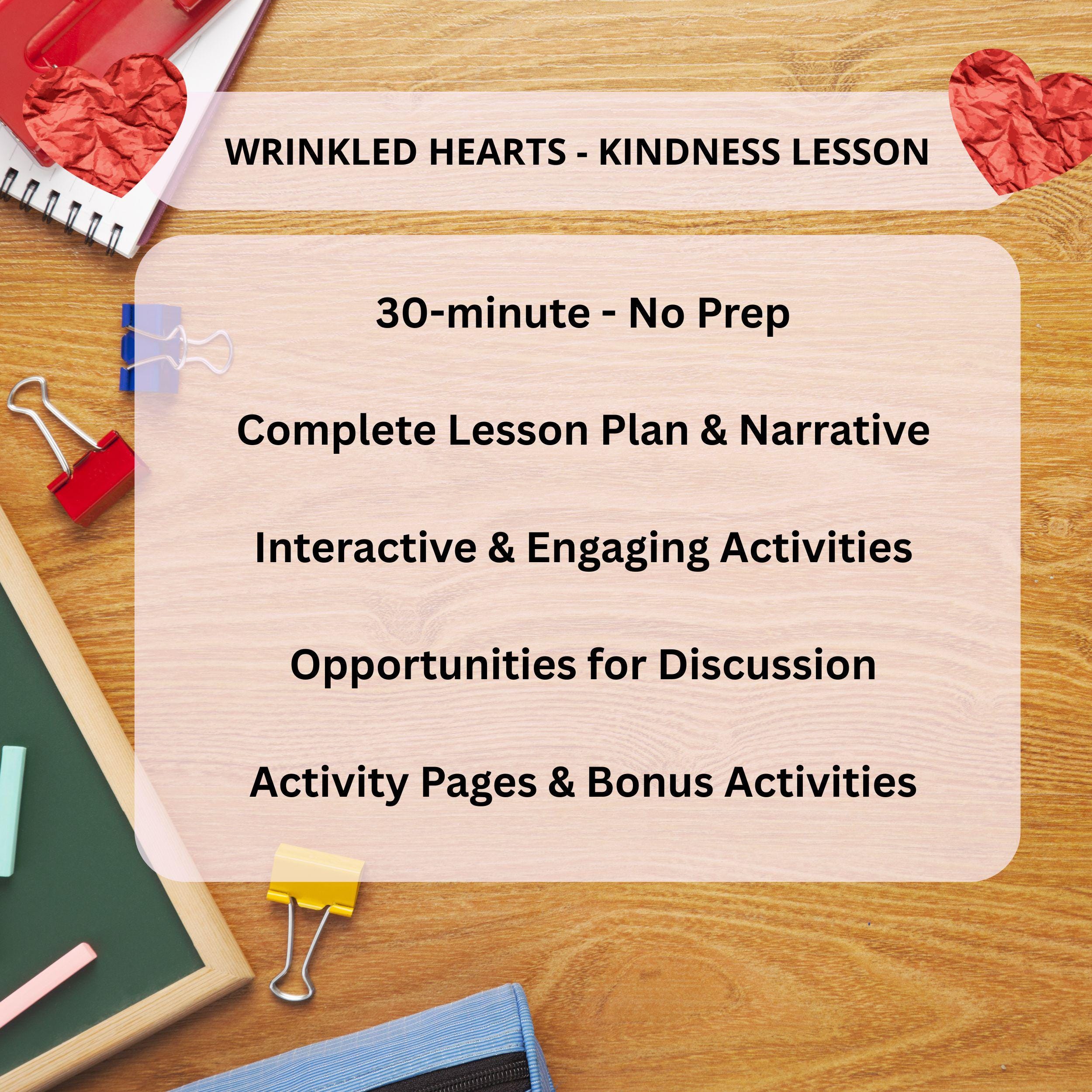 Kindness Lesson for Elementary | Wrinkled Heart Activity | SEL, Empathy ...