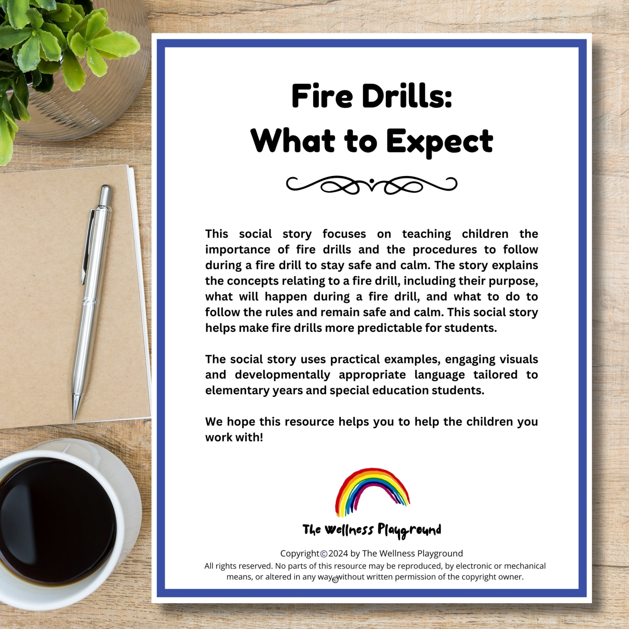 Social Story on Fire Drills What to Expect | Fire Drill School Lesson ...