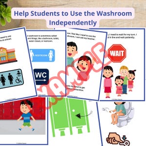 Social Story Using the School Washroom | Life Skills Toileting Lesson ...
