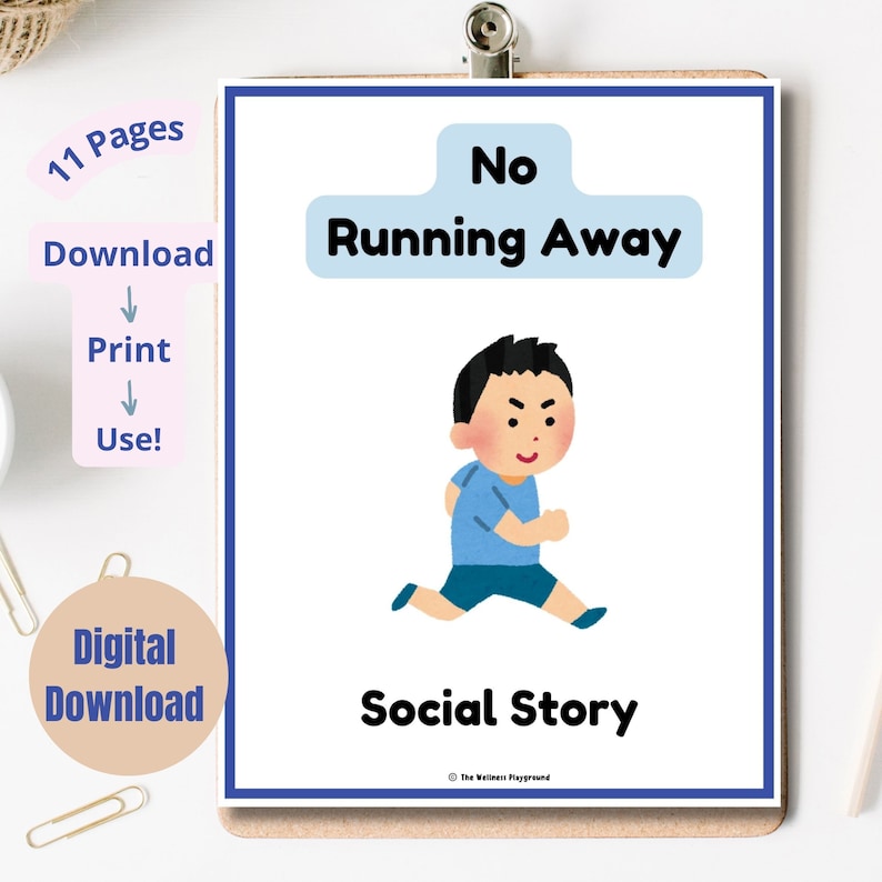 No Running Away Social Story: Elementary Behavior (digital Download) - Etsy