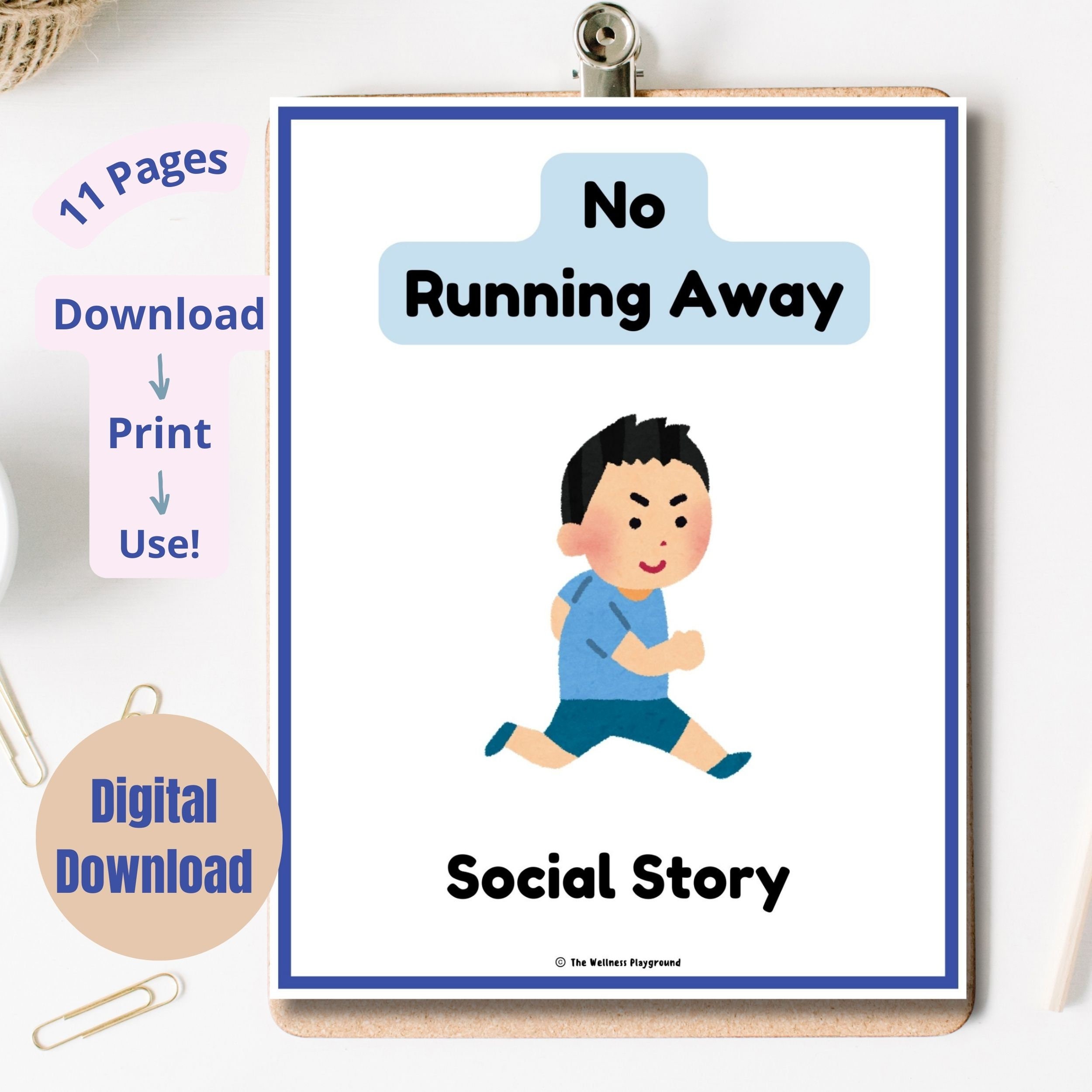 Social Story: No Running Away | Social Story About Running Away ...