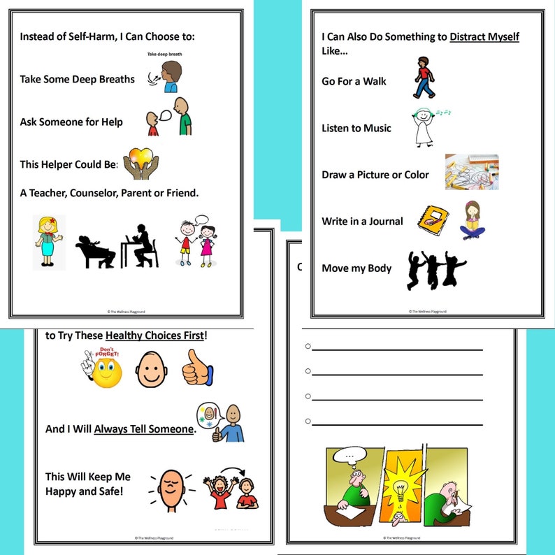 Social Story: Self-harm Making Safe & Healthy Choices Digital Social ...