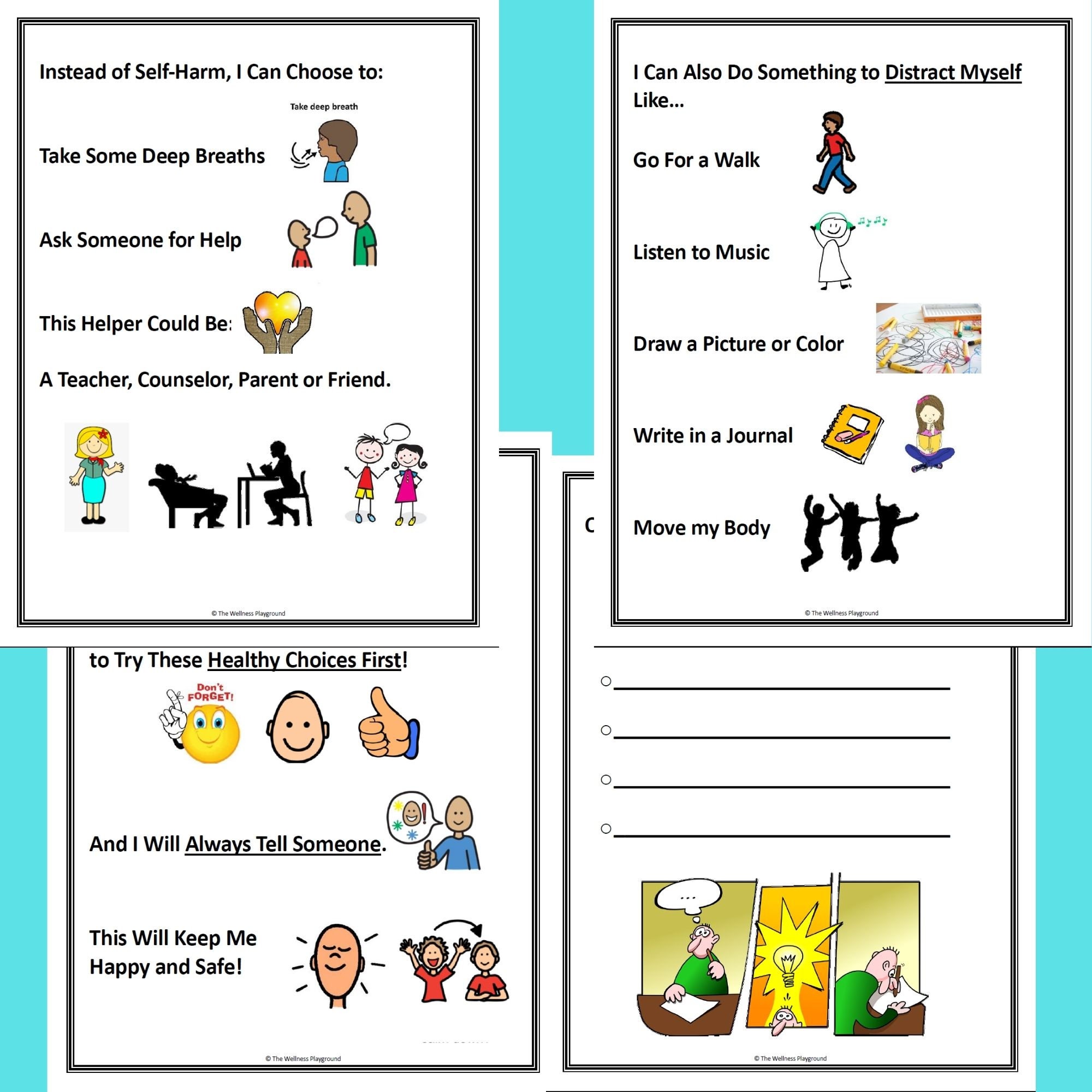 Social Story: Self-harm Making Safe & Healthy Choices Digital Social ...