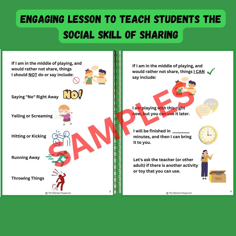 Sharing Social Story: Social Skills Lesson for Kids (printable PDF) - Etsy