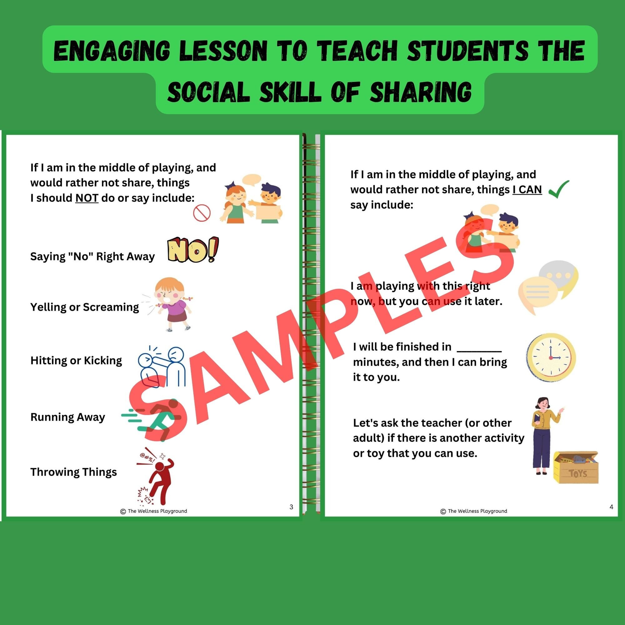Sharing Social Story: Social Skills Lesson for Kids (printable PDF) - Etsy