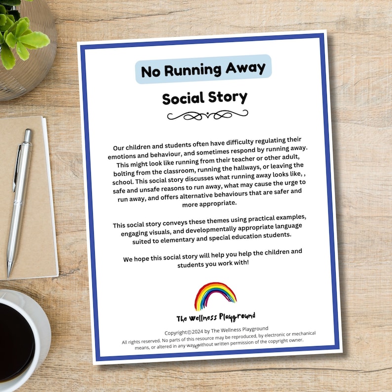Social Story About No Running Away| Social Story No Running | Autism ...