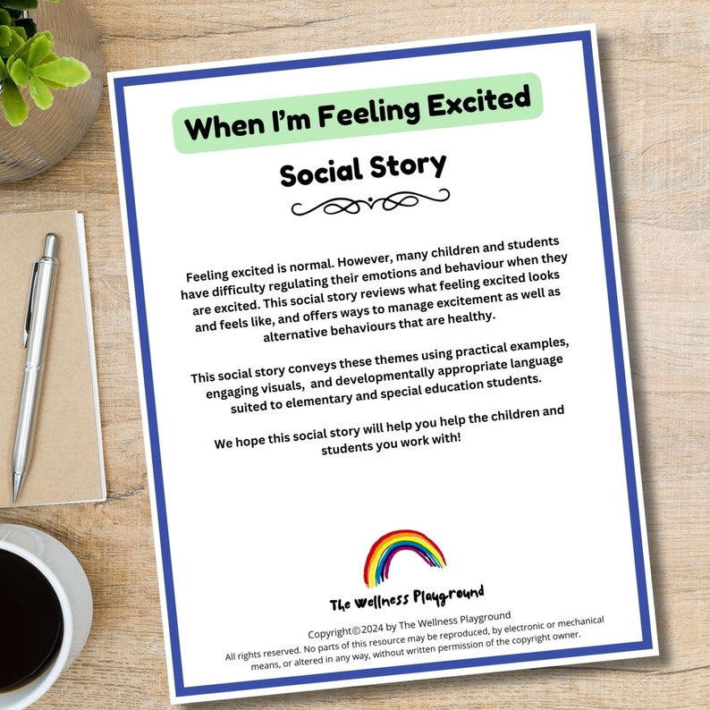 Social Story When I'm Feeling Excited | Feelings Social Story | Emotion ...