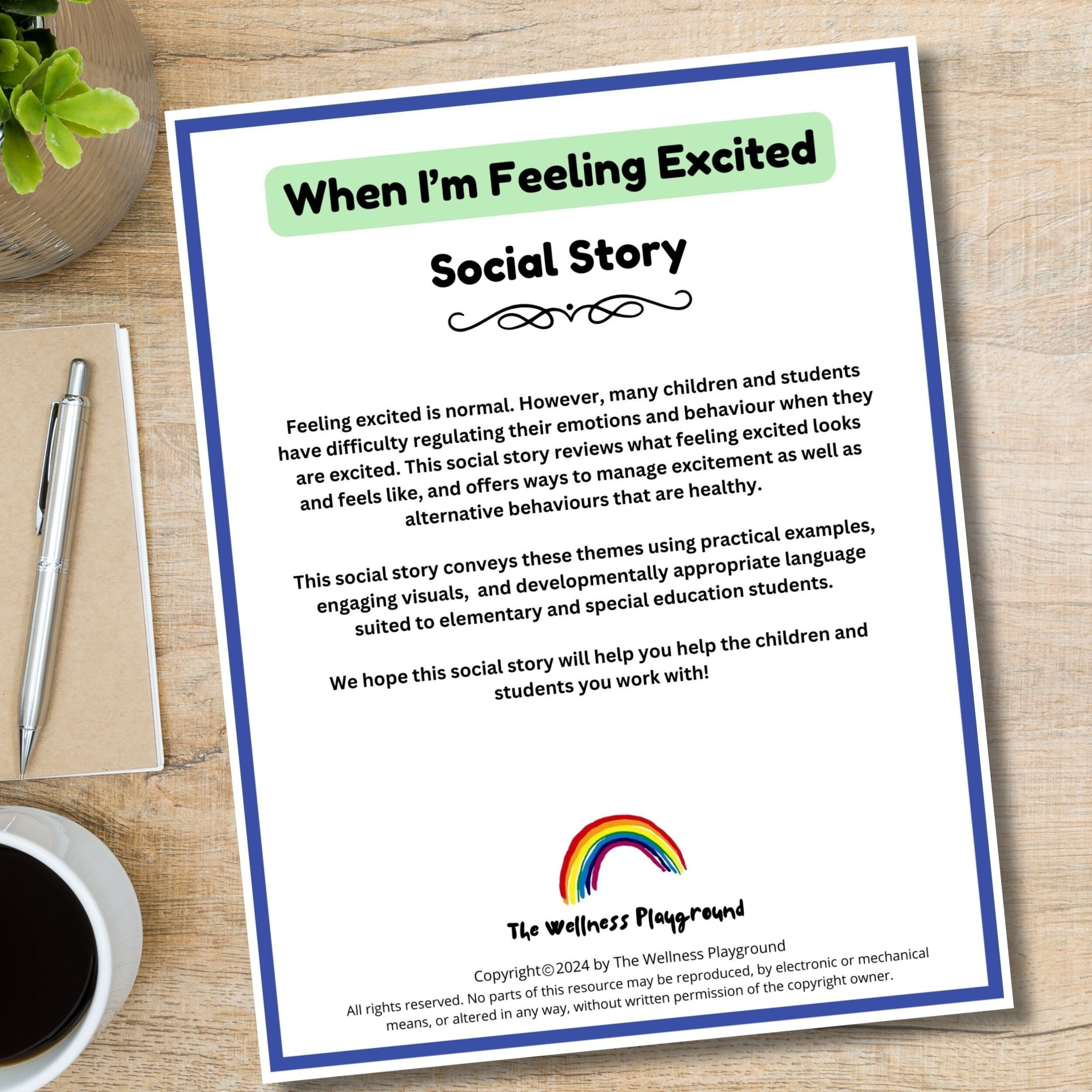 Social Story When I'm Feeling Excited | Feelings Social Story | Emotion ...