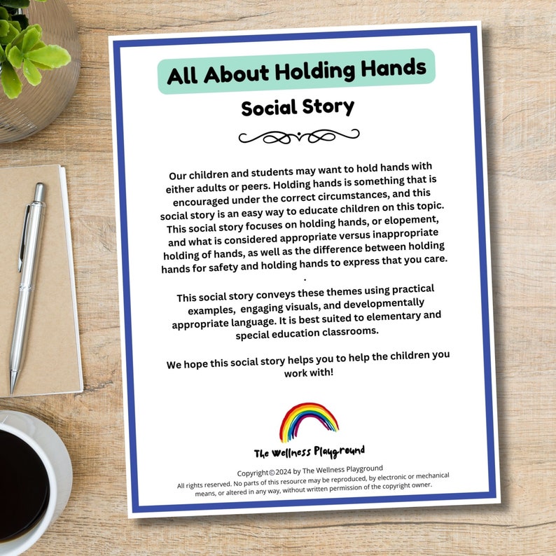 Social Story: All About Holding Hands (elopement) | Holding Hands ...