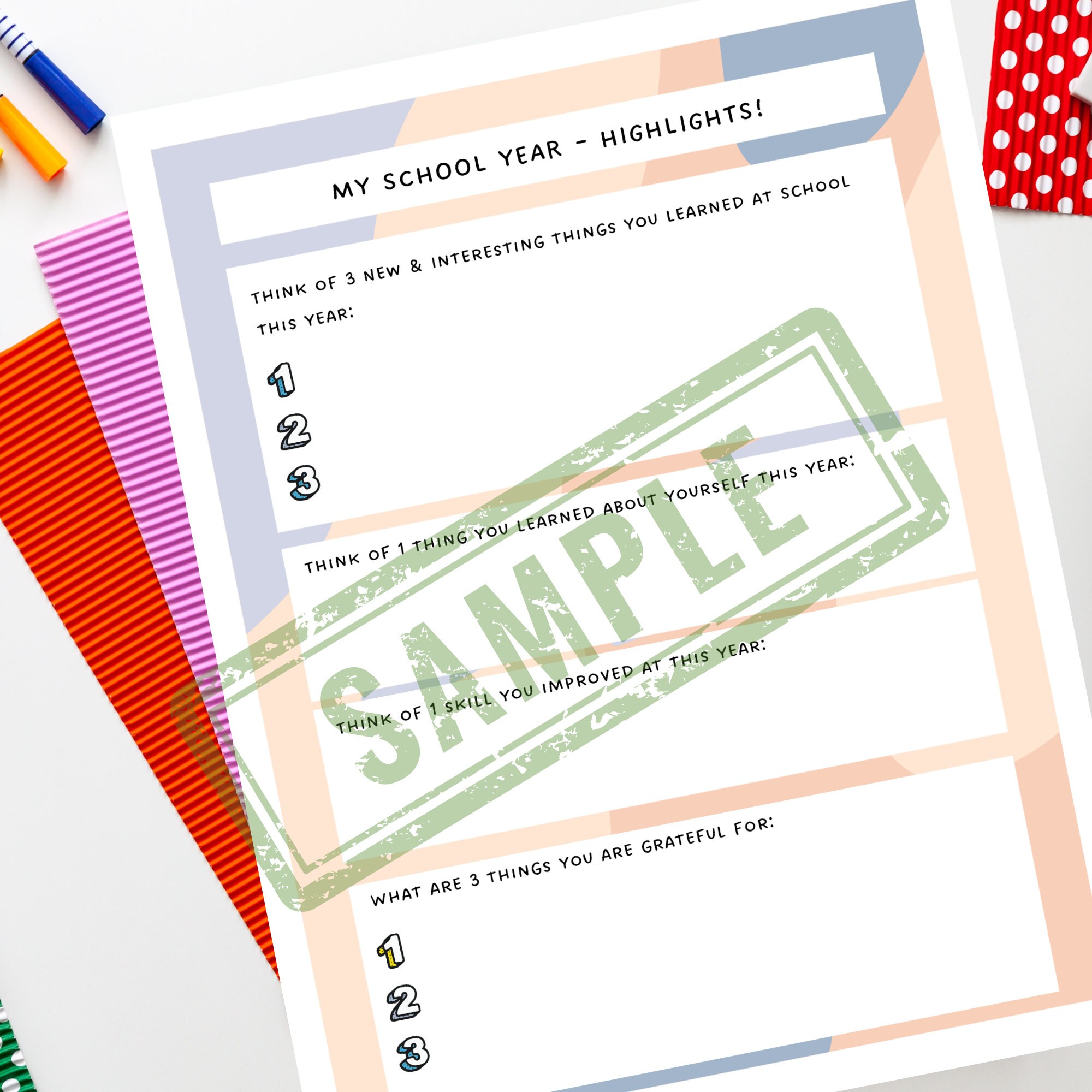 School Student Reflection Worksheet | Social Emotional Tool for Kids ...