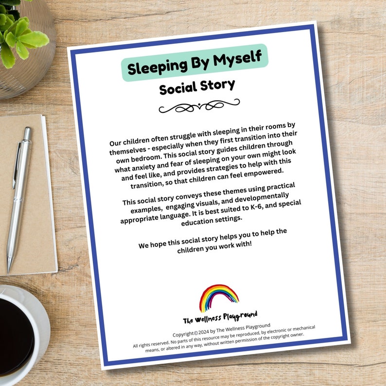 Sleeping by Myself Social Story: Coping With Fears (PDF) - Etsy