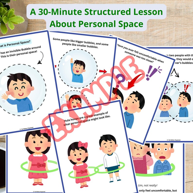 Personal Space Social Story: Elementary Lesson & Hula Hoop Game ...