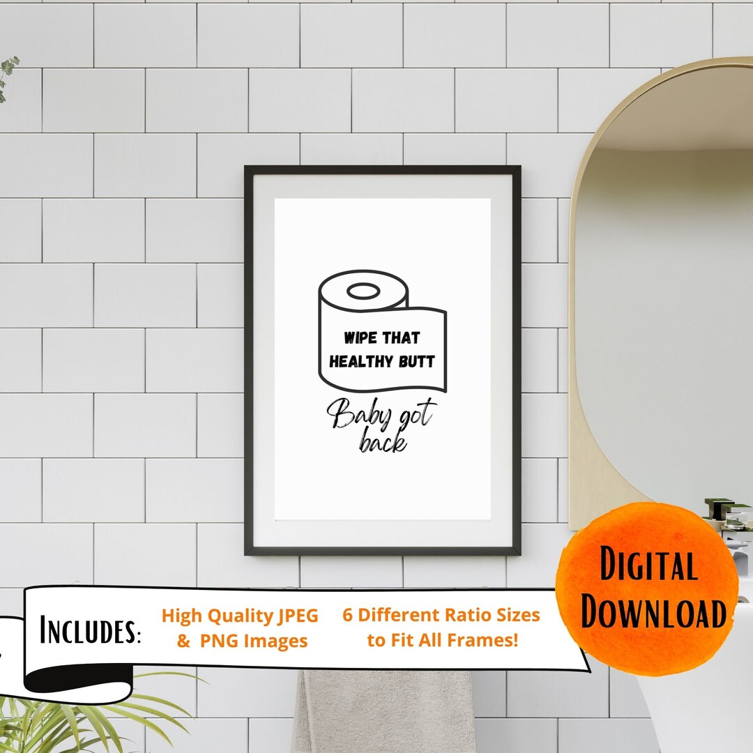 Funny Bathroom Signs | Bathroom Humour | Digital Download | Digital ...