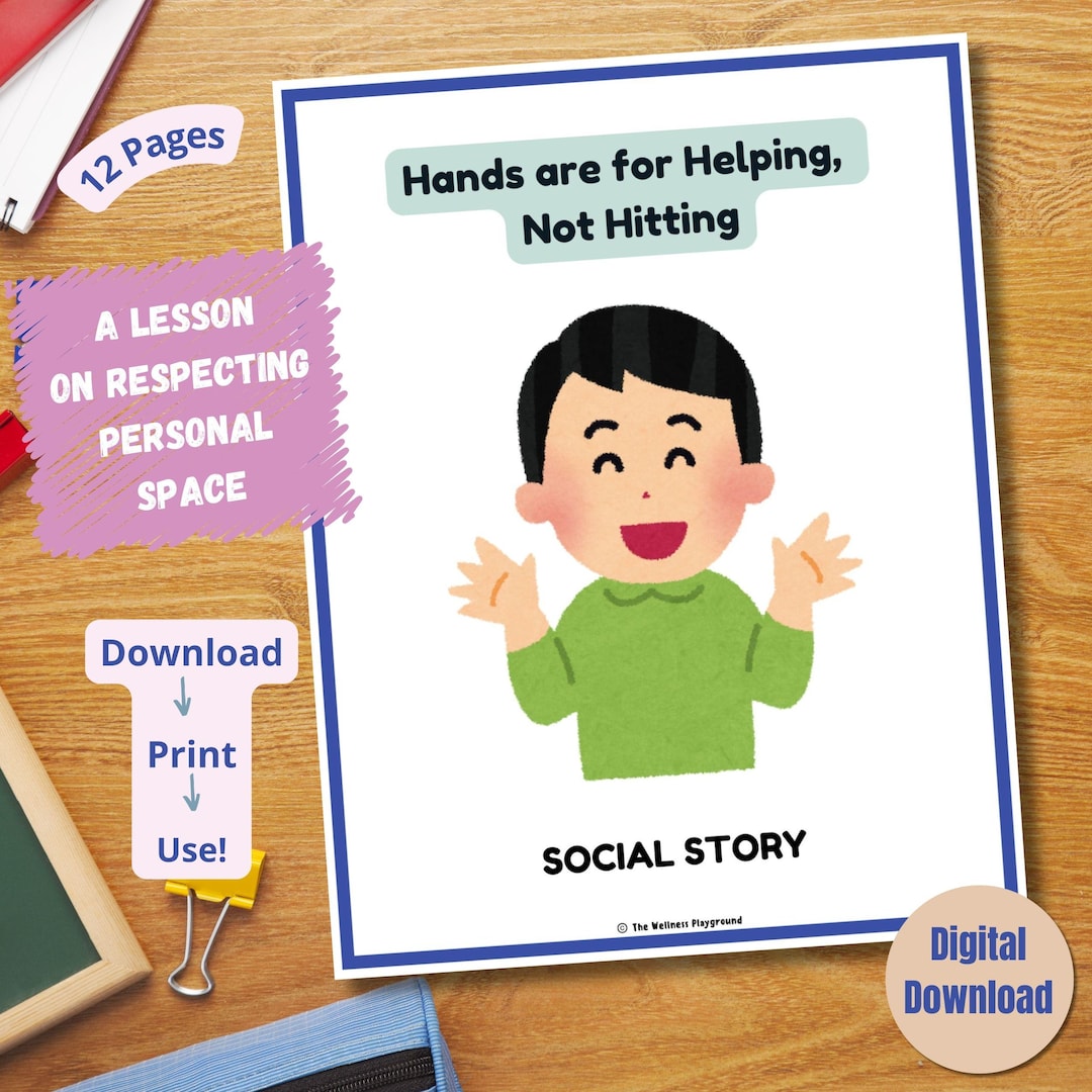 No Hitting Social Story: Safe Hands & Self-regulation (PDF) - Etsy UK